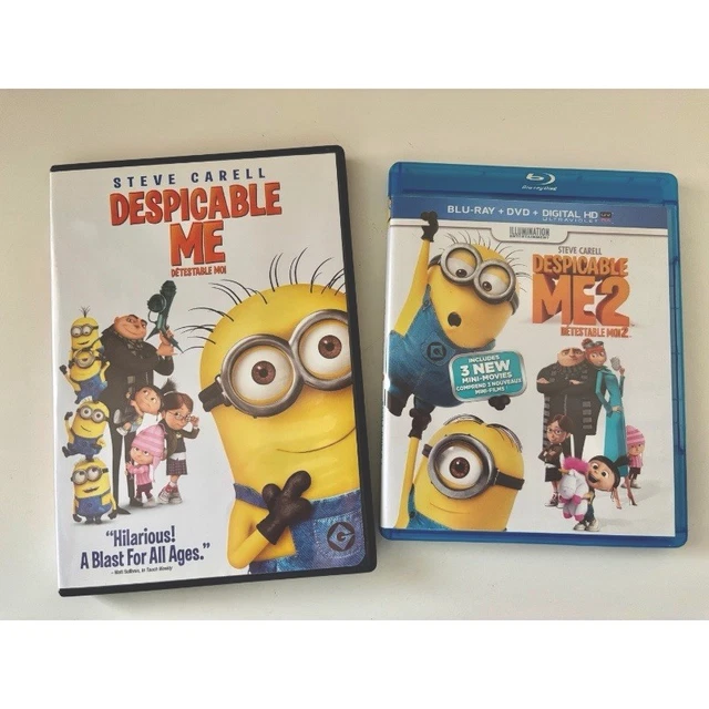 DESPICABLE ME DVD + Despicable Me 2 Blu-ray/DVD Combo - Pack 3-Disc Set ...
