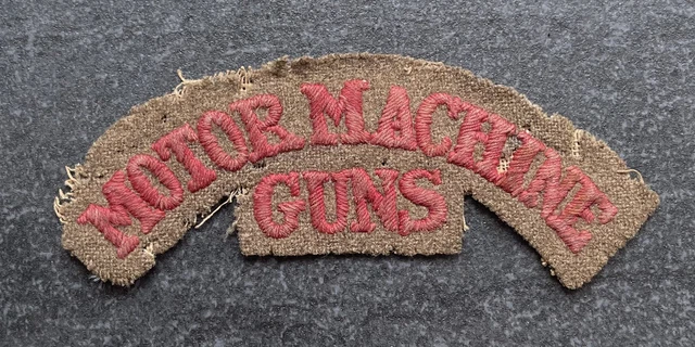 GENUINE WW1 MOTOR Machine Guns Machine Gun Corps MGC Shoulder Title £ ...