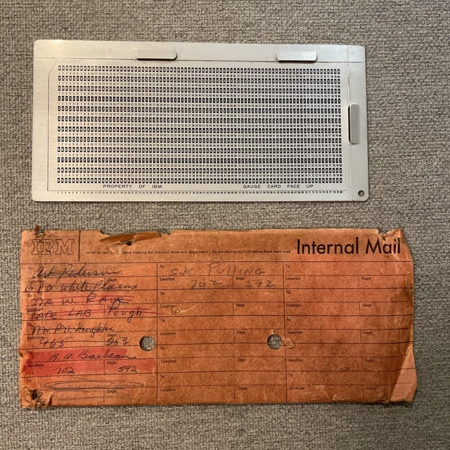 IBM RARE VINTAGE Computer Metal Gauge Card Punching Equipment -Punch ...