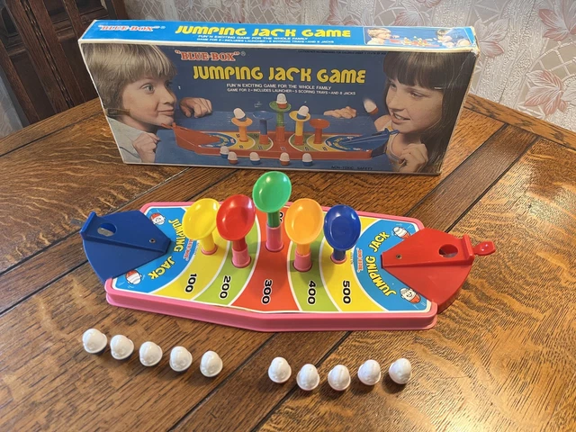 VINTAGE BLUE BOX Toys Jumping Jack Skill Game Made In Hong Kong £10.80 ...