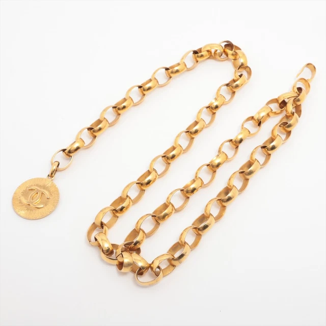 CHANEL COCO MARK Chain belt GP Gold $520.65 - PicClick