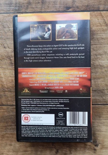 JAMES BOND 007 - Tomorrow Never Dies VHS Video Tape £1.69 - PicClick UK