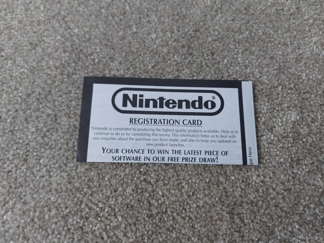 RARE NINTENDO 64 N64 Reg Registration Card Leaflet Flyer Poster ...