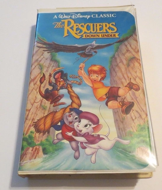 DISNEY VHS THE Rescuers & Down Under (1991, 1992) Black Diamond bundle ...