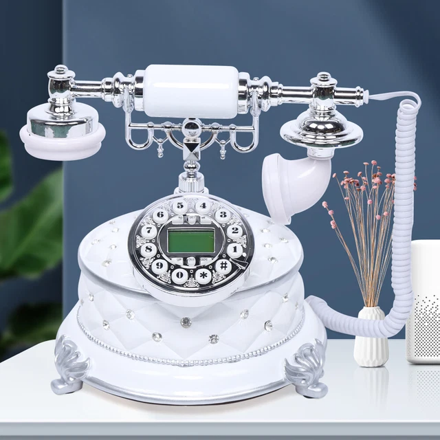 RETRO DESKTOP LANDLINE Phone Vintage Display Home Phone Nostalgia Table ...