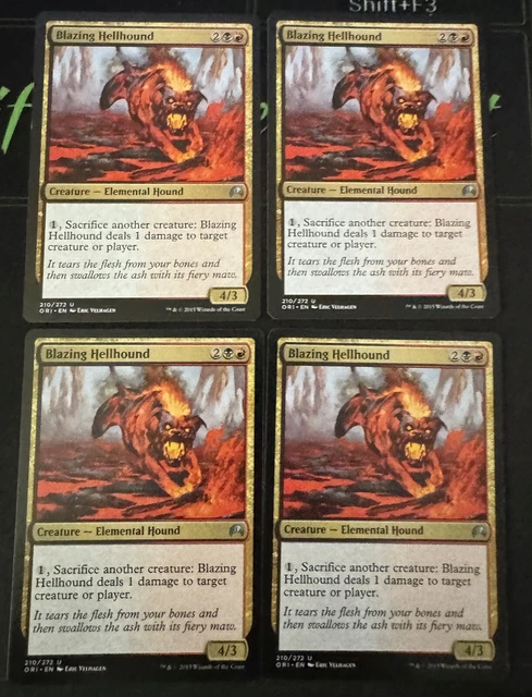 BLAZING HELLHOUND X4 Origins Magic the Gathering MTG EUR 2,22 - PicClick FR