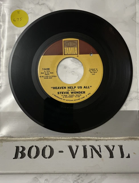 STEVIE WONDER - Heaven Help Us All 7” tamla motown soul vinyl record EX ...