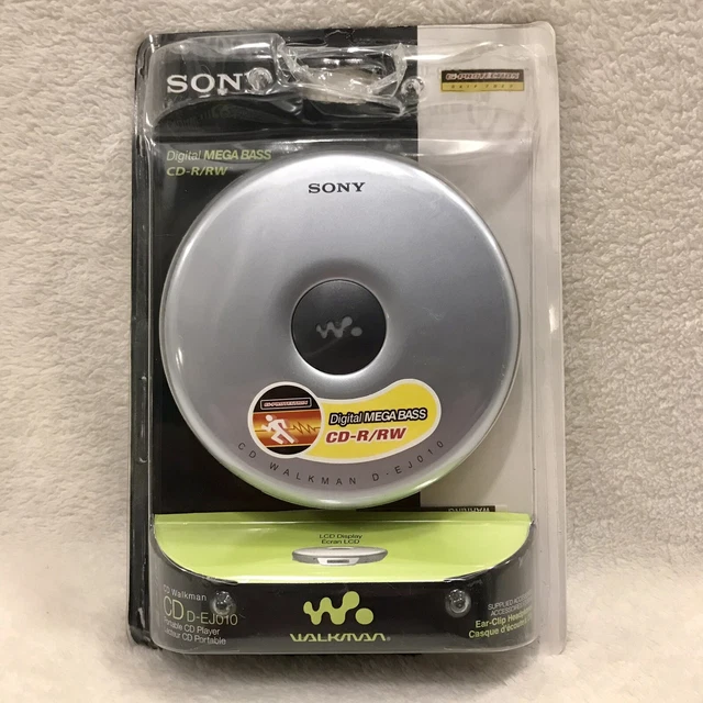 SONY CD WALKMAN Portable Personal Player CD-R/RW Silver D-EJ010 *NEW ...