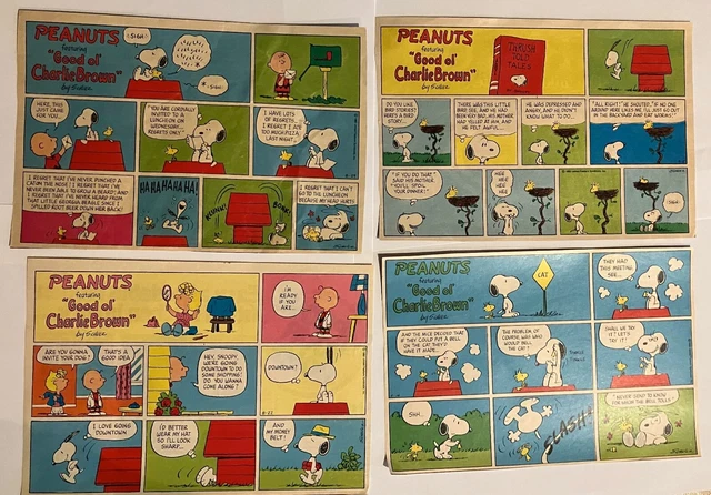 VINTAGE SNOOPY PEANUTS Charlie Brown Newspaper Comic Strip Charles ...