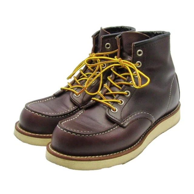 RED WING BOOTS 8847 6 inch Moc Toe US:6.5E Leather Black Cherry 038475d ...