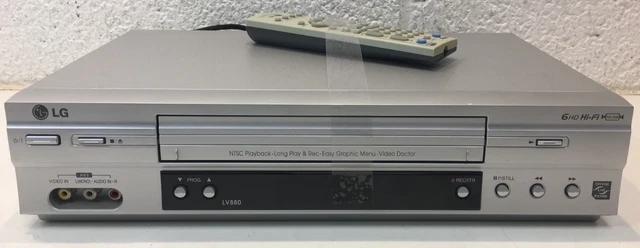 LG LV880 6-HEAD Hi-Fi Nicam Stereo VCR VHS Player Recorder w/ Remote £9 ...