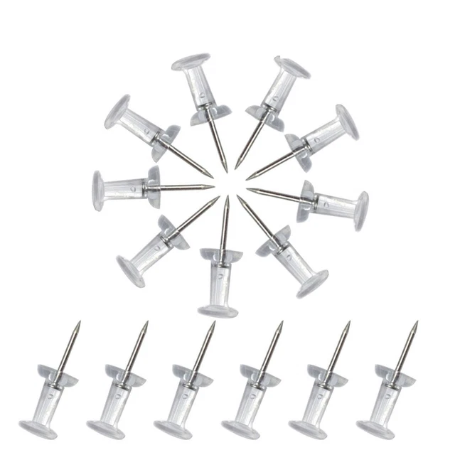 200 PCS MARKING Tacks Push Pin Bulletin Board Clear Thumb for Walls $20 ...