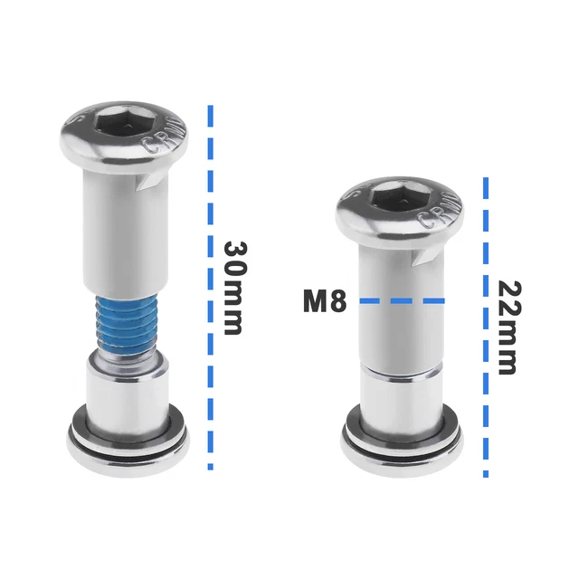 2x Cro Mo Steel Seat Post Binder Bolt M8 X 22mm For Peugeot Bianchi