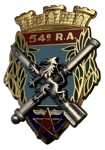 MILITARY ARTILLERY INSIGNIA: ""54Th Artillery Regiment"" Dragon N.m.l.v ...