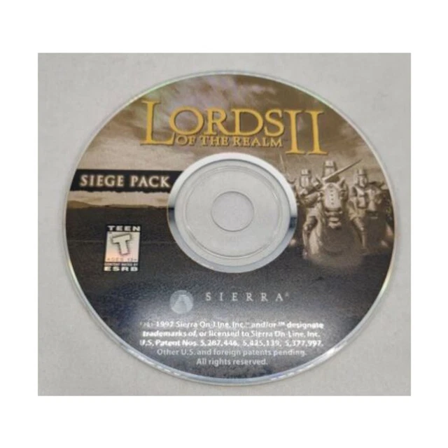 SIERRA COMPUTER GAME Lords of the Realm II - Pack Siège EX EUR 25,97 ...