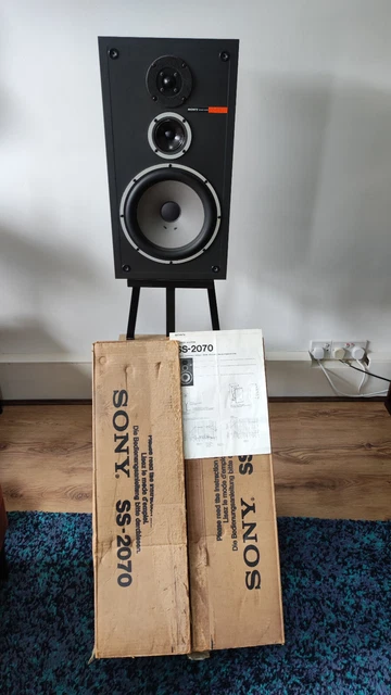 3 WAY SONY SS-2070 HIFI Speakers 10" Walnut 1978 Retro Vintage with box ...