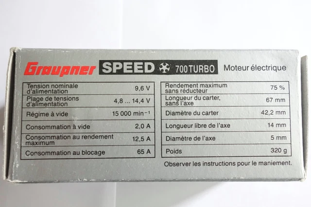 MOTEUR ELECTRIQUE VINTAGE Graupner Speed 700 turbo EUR 20,00 - PicClick FR