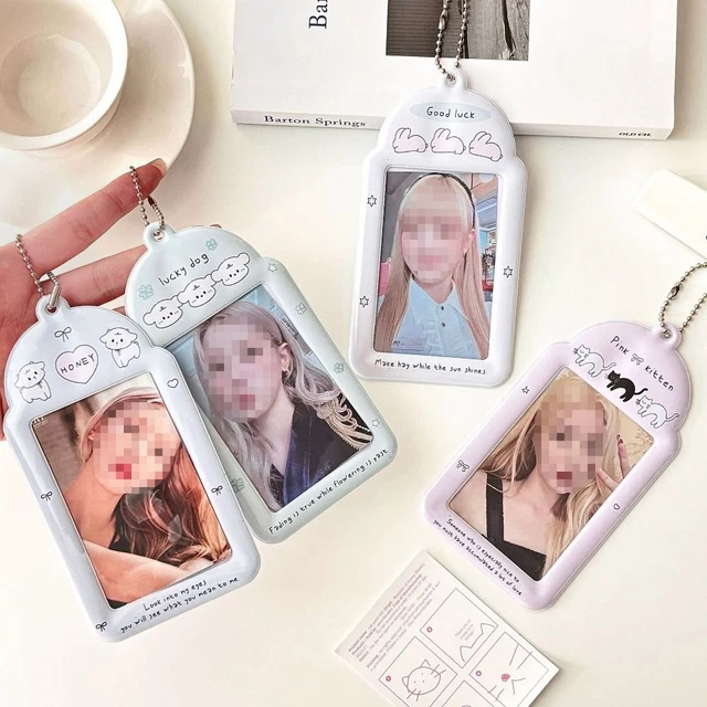 3 INCH KOREAN Kpop Idol Photocard Holder Cute Student ID Credential ...