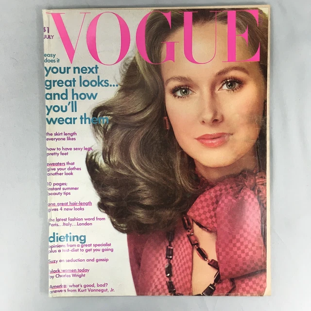 VINTAGE VOGUE MAGAZINE July 1973 with Karen Graham Cover £34.19 ...