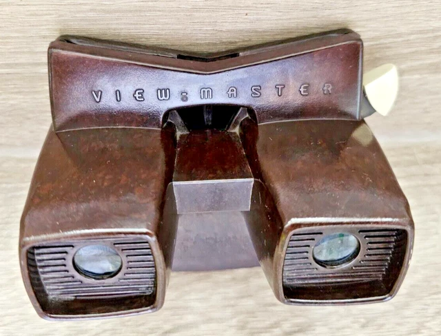 VINTAGE VIEWMASTER MODEL E 3-D STEREO VIEWER 1950's BROWN BAKELITE ...
