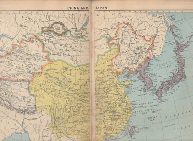 COLOUR MAP PBL 1944 ,GEOGRAPHICAL INSTITUTE , CHINA AND JAPAN $33.00 ...