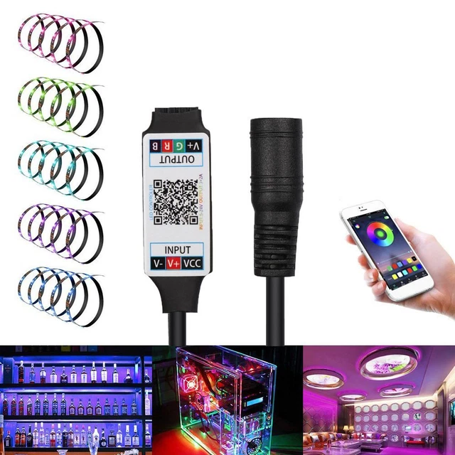 TO 4PIN CONNECTOR Wireless Adapter RGB Controller LED Light Strip ...