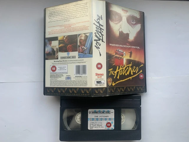 THE HITCHER {1986, Embossed Vhs Box, Rutger Hauer} Original Weintraub ...