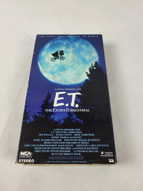 E.T. THE EXTRA Terrestrial ET VHS 1982 Rare Green and Black Tape ...