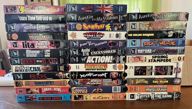 35 WRESTLING VHS Tape Lot WWF WWE WCW No Holds Barred Wrestlemania ...