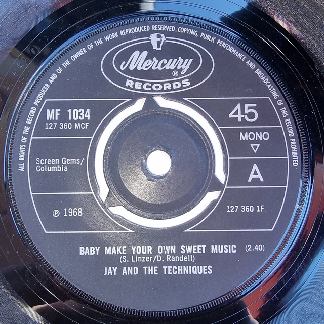 JAY AND THE Techniques Baby Make Your Own Sweet Mercury Northern Soul ...