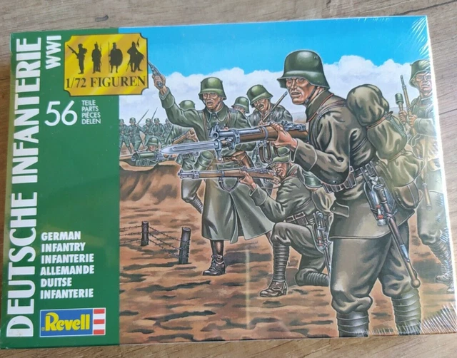 REVELL 1/72 2504 GERMAN INFANTRY WW1 Infanterie Allemande RARE Complet ...