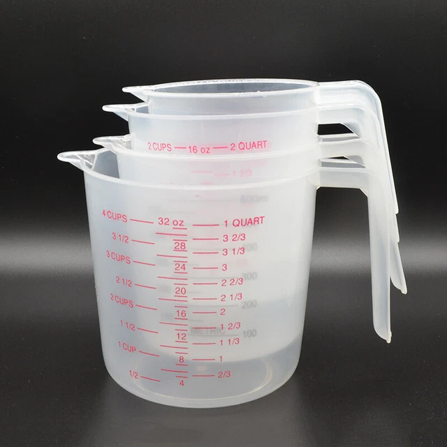 PICCOLO MISURINO PLASTICA Brocca Becher Cucina Strumento Per Laboratori ...