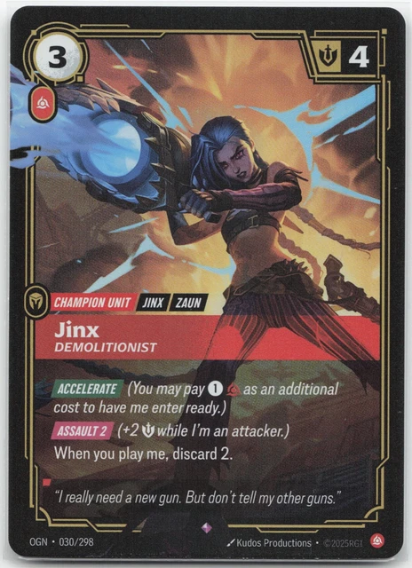 RIFTBOUND: LEAGUE OF Legends – Origins - Jinx Demolitionist 030/298 ...