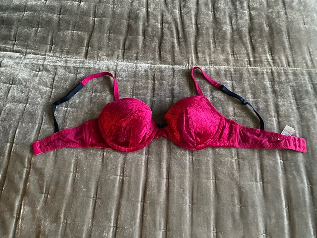 Ladies Size 32c Secret Possessions Pink Velour Bra £1 00 Picclick Uk
