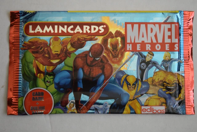 MARVEL HEROES LAMINCARDS 2008 Edibas Factory Sealed Booster Pack £12.99 ...