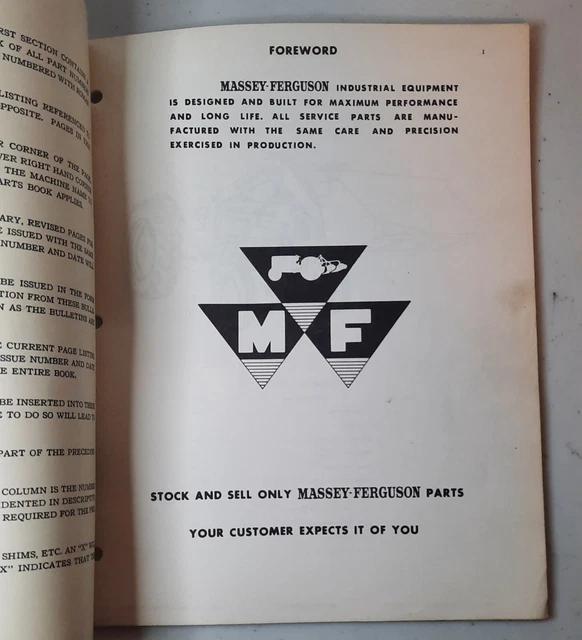 MASSEY-FERGUSON , PARTS Book , MF 100 Loader $22.47 - PicClick CA