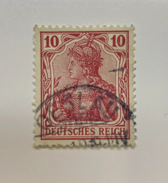 BRIEFMARKE DEUTSCHES REICH, Germania 10 Pfennig, Gestempelt EUR 500,00 ...
