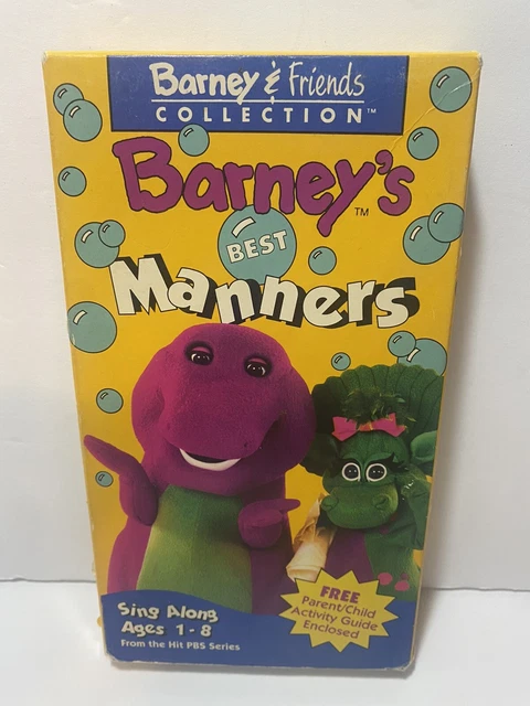 BARNEYS BEST MANNERS VHS Barney & Friends Collection Video Tape Sing ...