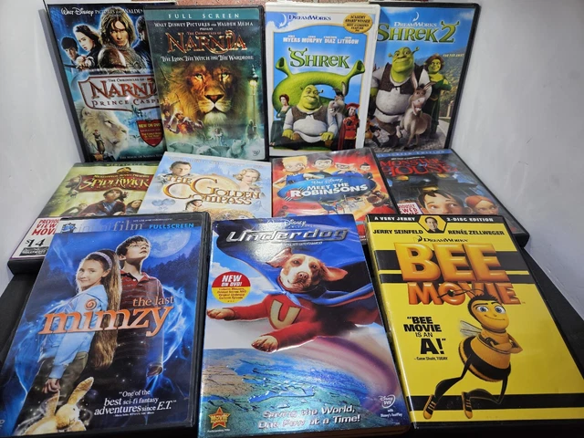LOT OF 11 DVD Disney & DreamWorks Family Kid Movies - Shrek, Narnia ...