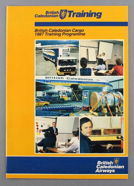 BRITISH CALEDONIAN CARGO Training 1987 Vintage Airline Brochure Bcal ...
