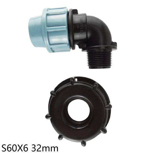 NEU IBC-TANK-ADAPTER WINKELROHR Zubehör 32mm Ersatzteil S60X6 Für MDPE ...