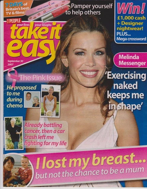 TAKE IT EASY Magazine, 30 September 2007, Melinda Messenger cover & interview £3.99 - PicClick UK