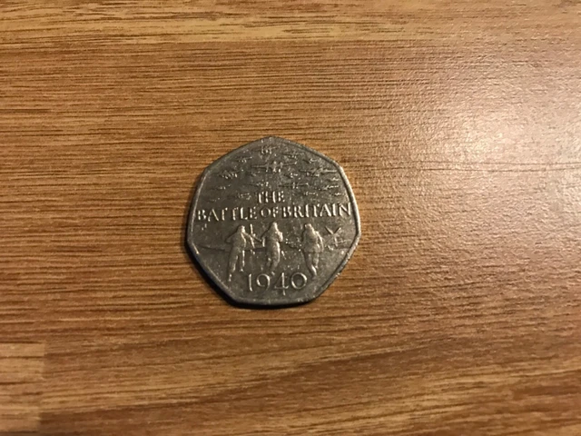 2015 75TH ANNIVERSARY of the Battle of Britain 50P Fifty Pence Coin VGC ...