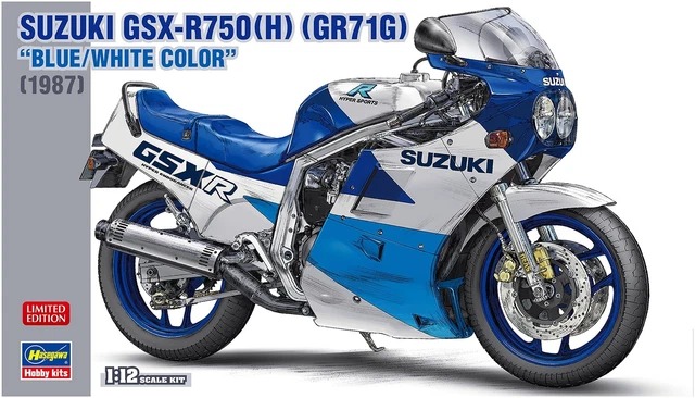 HASEGAWA 1/12 SUZUKI GSX-R750 (H) (GR71G) Farbe blau/weiß Plastik ...