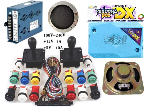 ARCADE JAMMA KIT Pandora's Box DX 3000 DIY KIT 3d and 3P 4P game Can ...