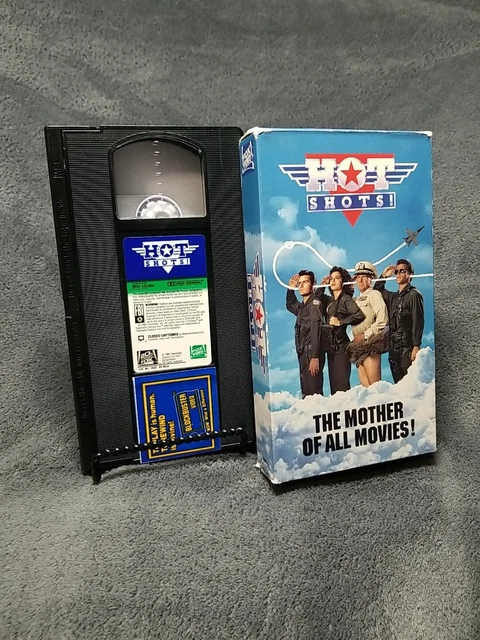 HOT SHOTS VHS Video Tape Charlie Sheen Air Force Parody BLOCKBUSTER ...