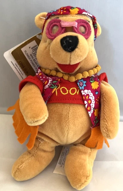 DISNEY STORE FLOWER Power Pooh Mini Bean Bag Plush Winnie w/ Tags 8" £ ...