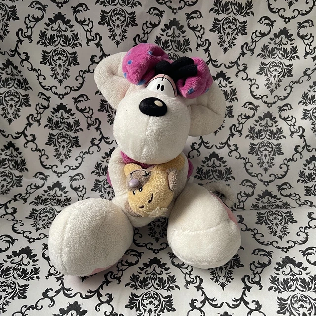 DIDDLINA RARE PLUSH Mouse | Depesche Pink Dress Bow Holding Dog ...
