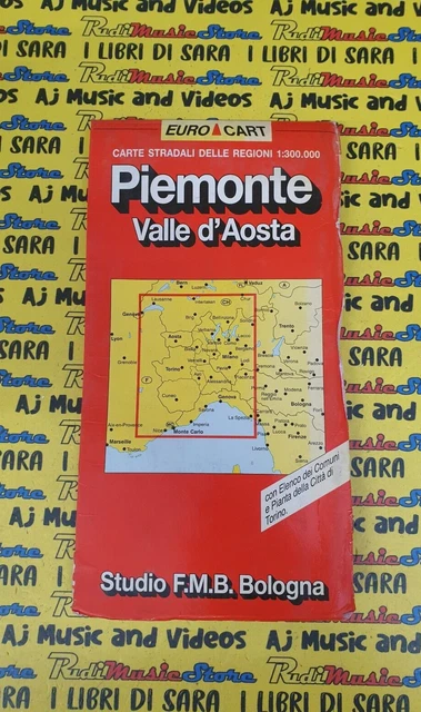 CARTINA PIANTA PIEMONTE VALLE D'AOSTA studio F.M.B. Bologna EURO CART ...