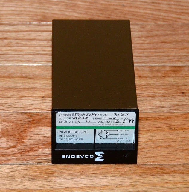 NEW ENDEVCO MODEL 8530A-50M10 Miniature Piezoresistive Pressure ...
